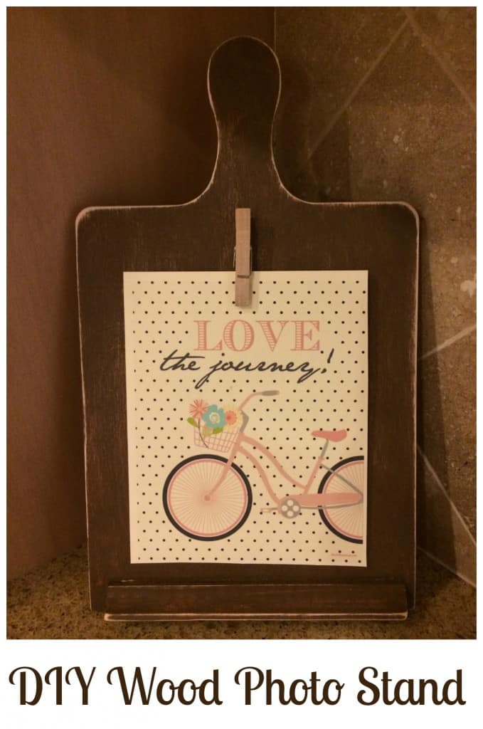 DIY Wood Photo Stand - A Sparkle of Genius