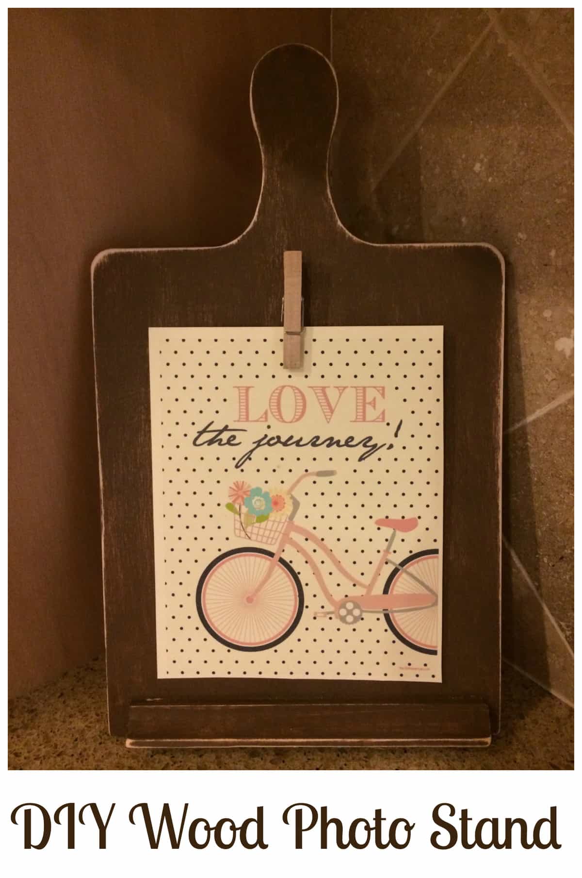 DIY Wood Photo Stand - A Sparkle of Genius