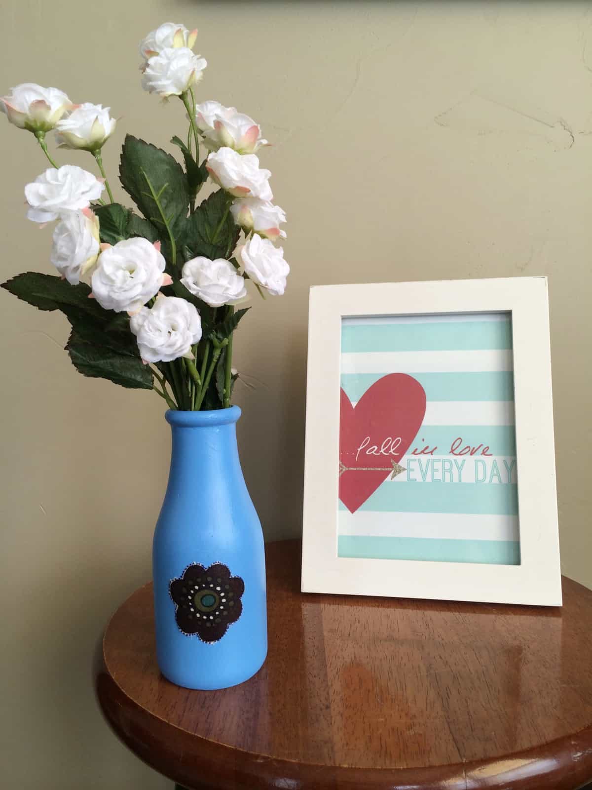 DIY Milk Bottle Flower Vase - A Sparkle of Genius