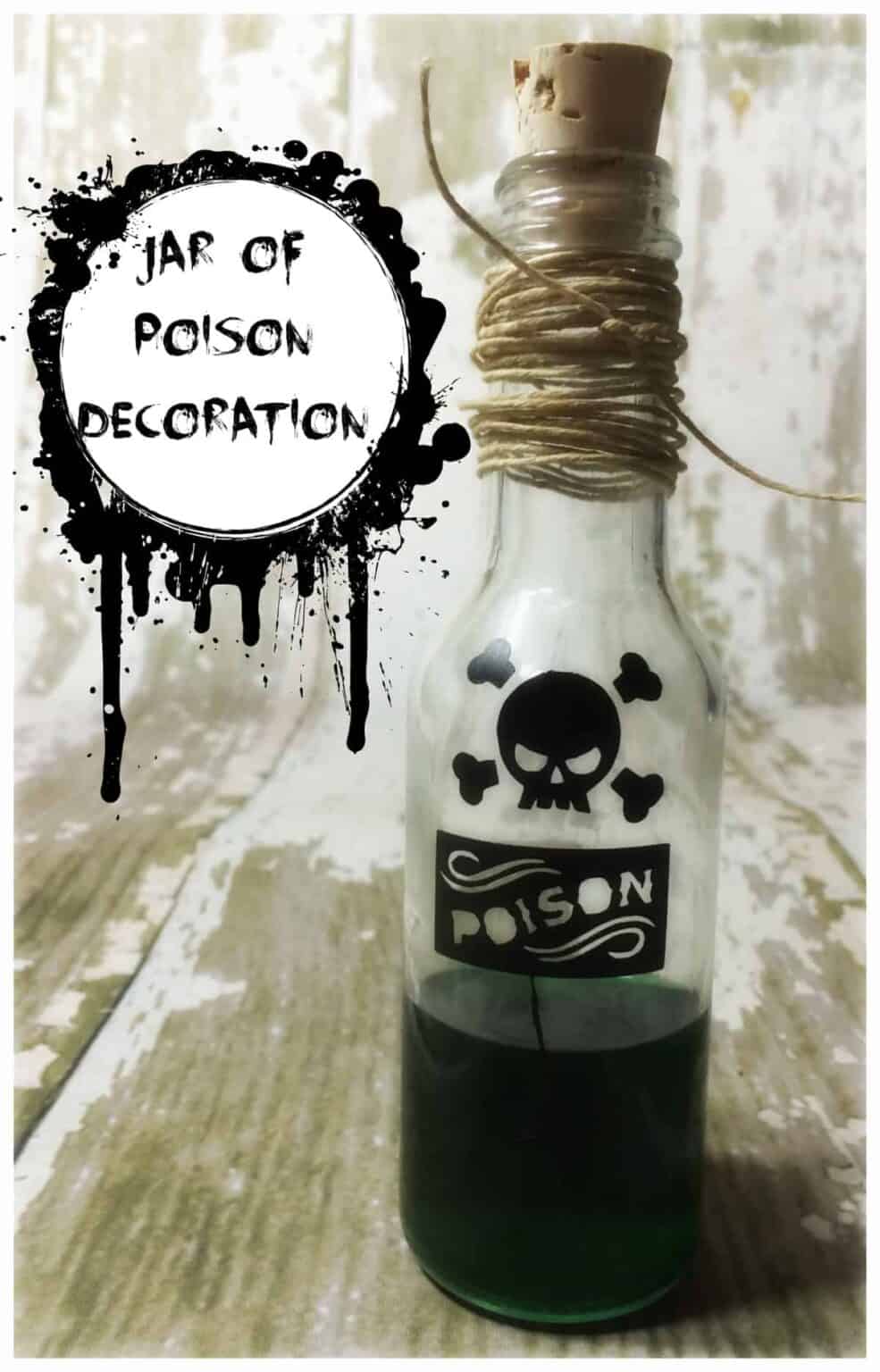 Jar of Poison Halloween Decoration - A Sparkle of Genius