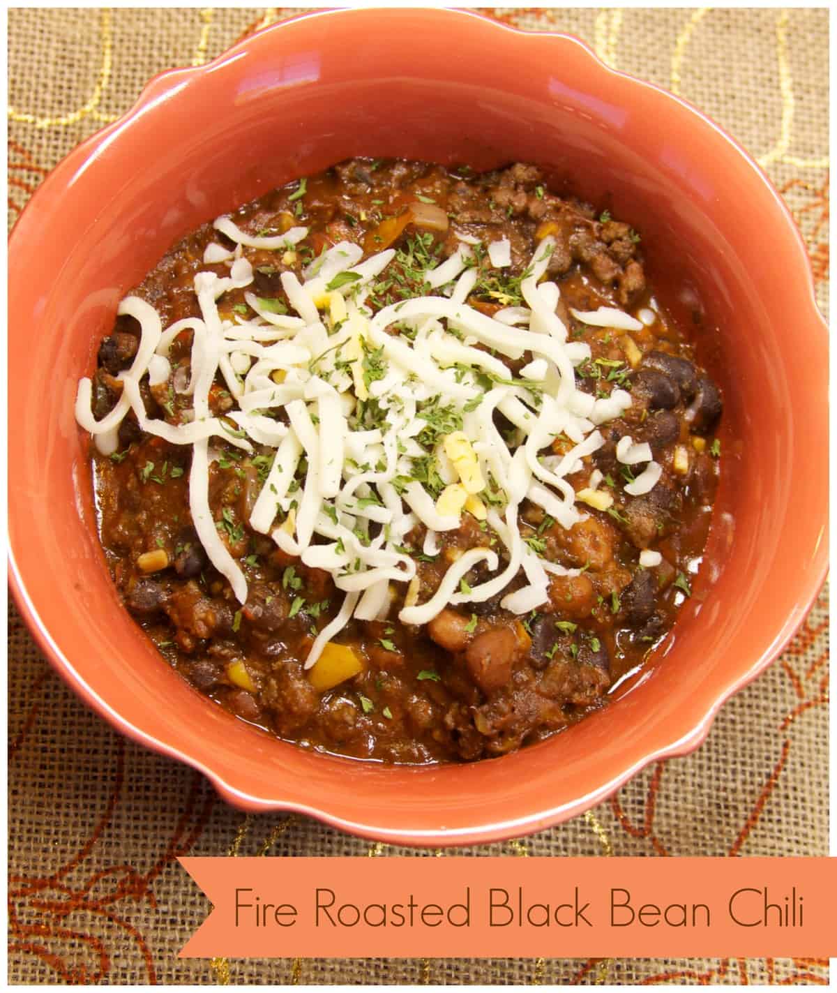 Fire Roasted Black Bean Chili - A Sparkle of Genius