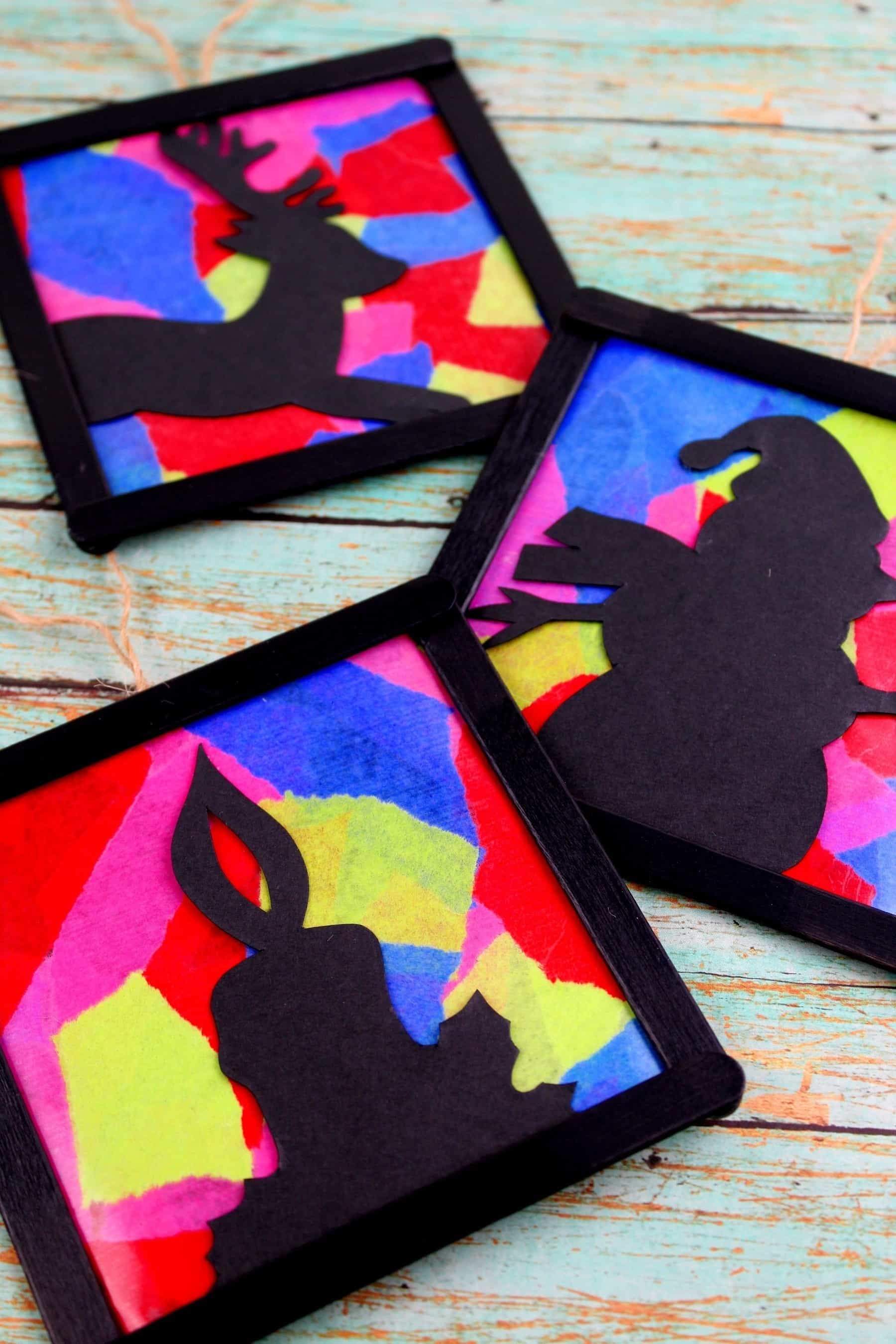 Stained Glass Ornament Craft for Kids- Holiday Gift Idea