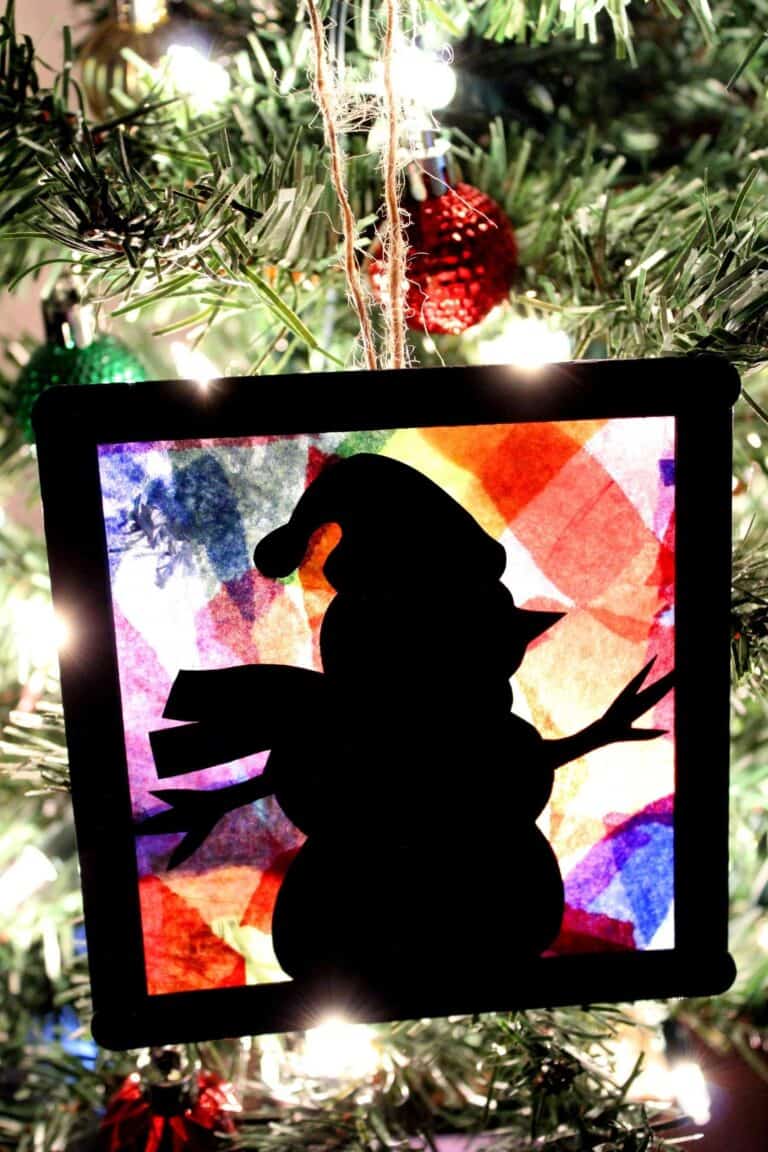 Stained Glass Ornament Craft for Kids- Holiday Gift Idea