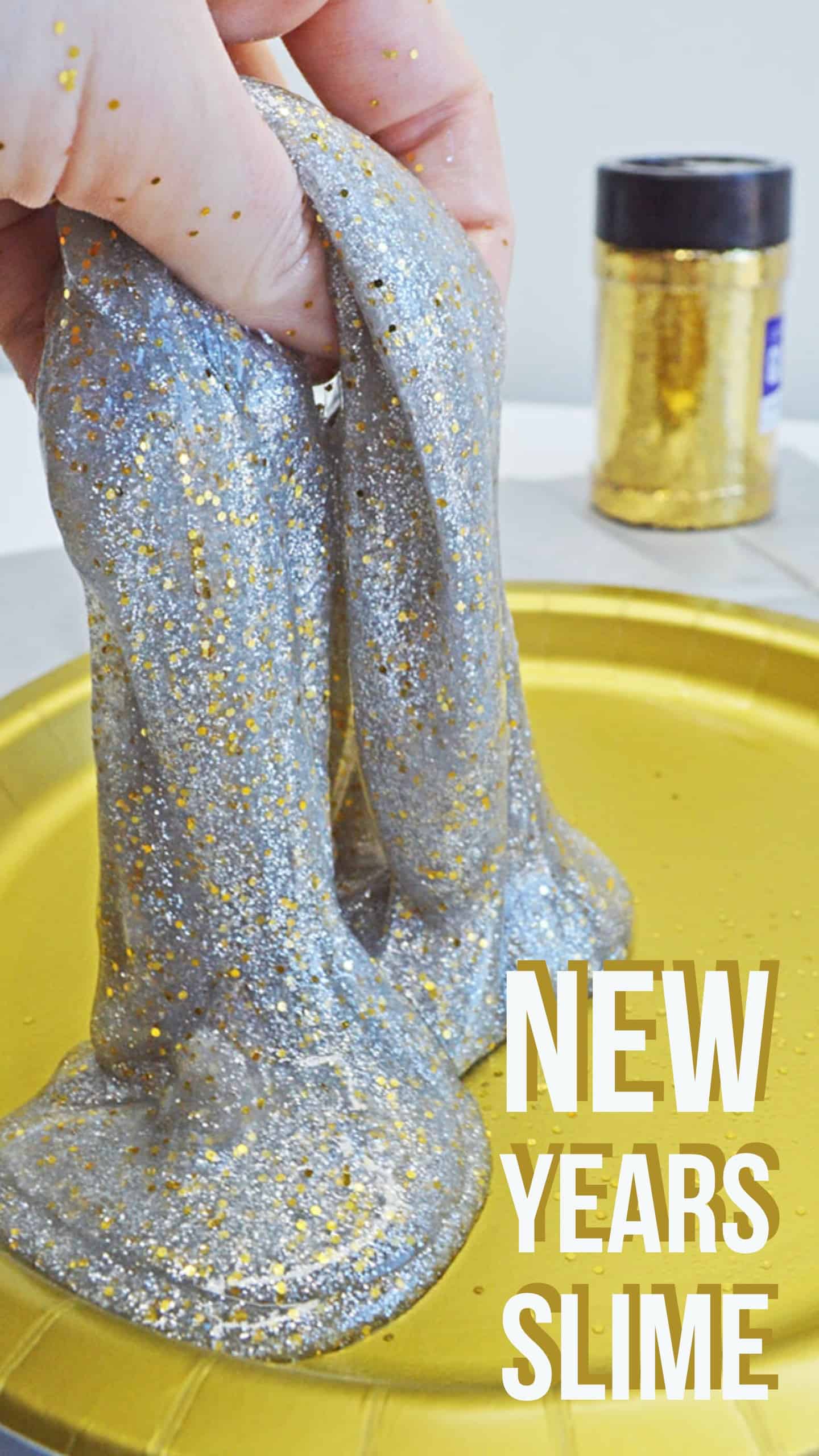 New Years Eve Glitter Slime - Ring in the New Year with Slime.