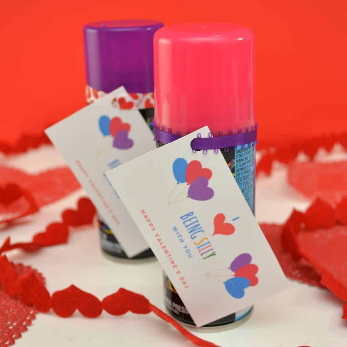 Silly String Valentine Free Printable- I Love Being Silly With You ...