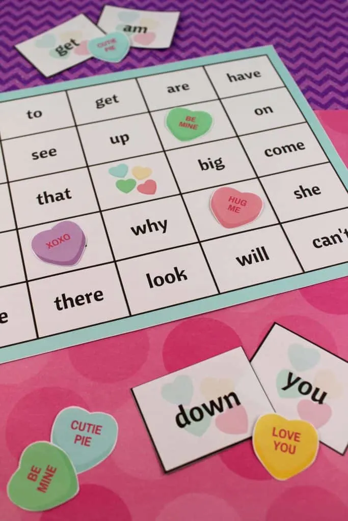 Valentine's Day Sight Word Bingo- Free Bingo Board Printable for Teachers