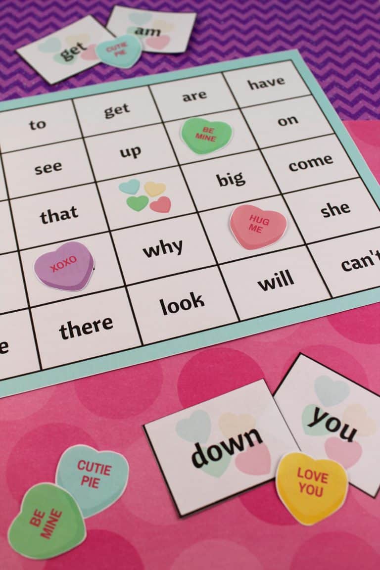 Valentine's Day Sight Word Bingo- Free Bingo Board Printable for Teachers
