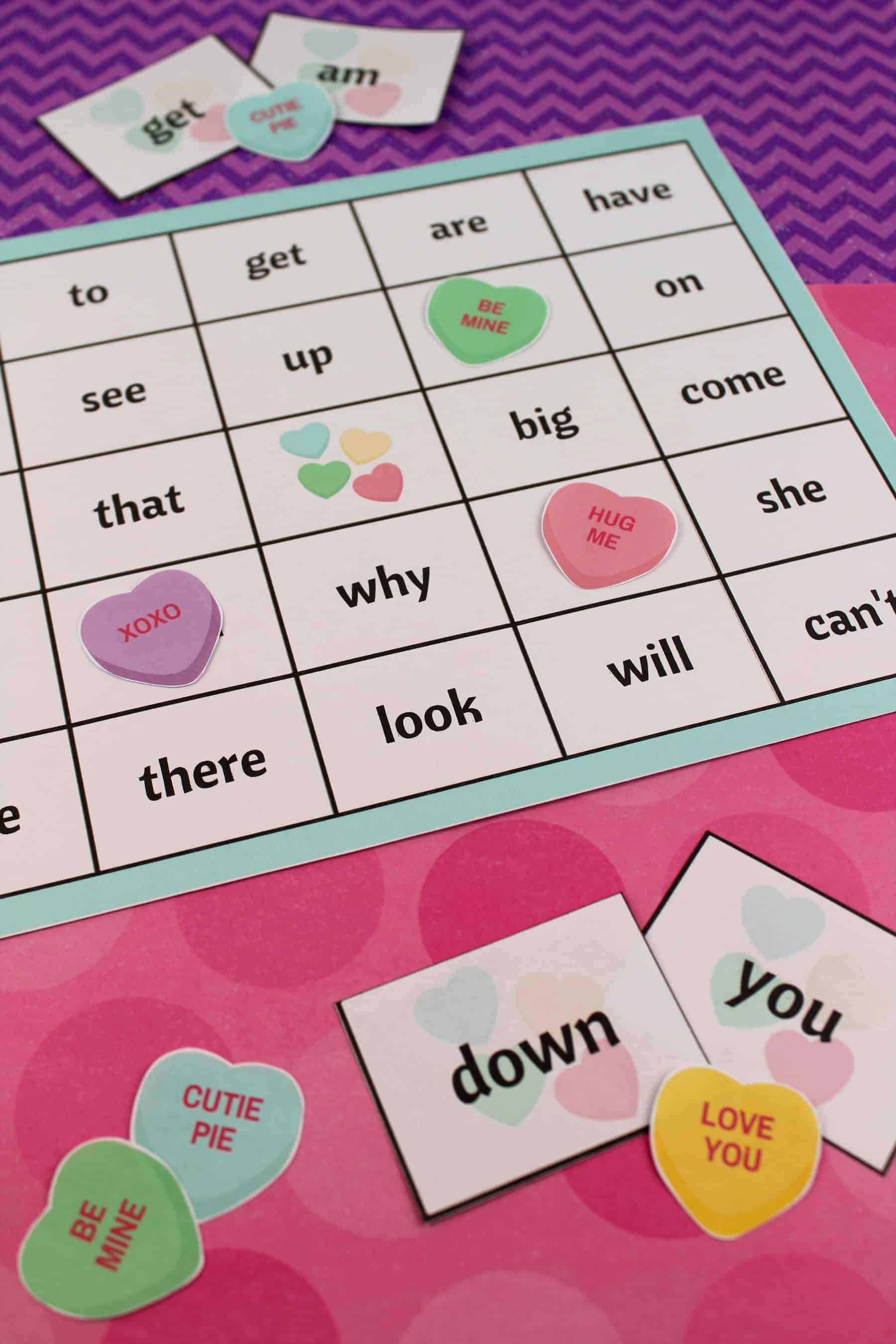 Valentine's Day Sight Word Bingo- Free Bingo Board Printable for Teachers