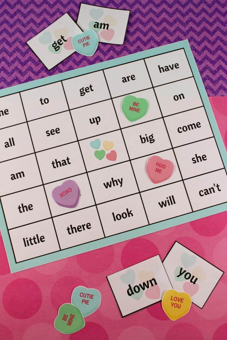 Valentine's Day Sight Word Bingo- Free Bingo Board Printable for Teachers