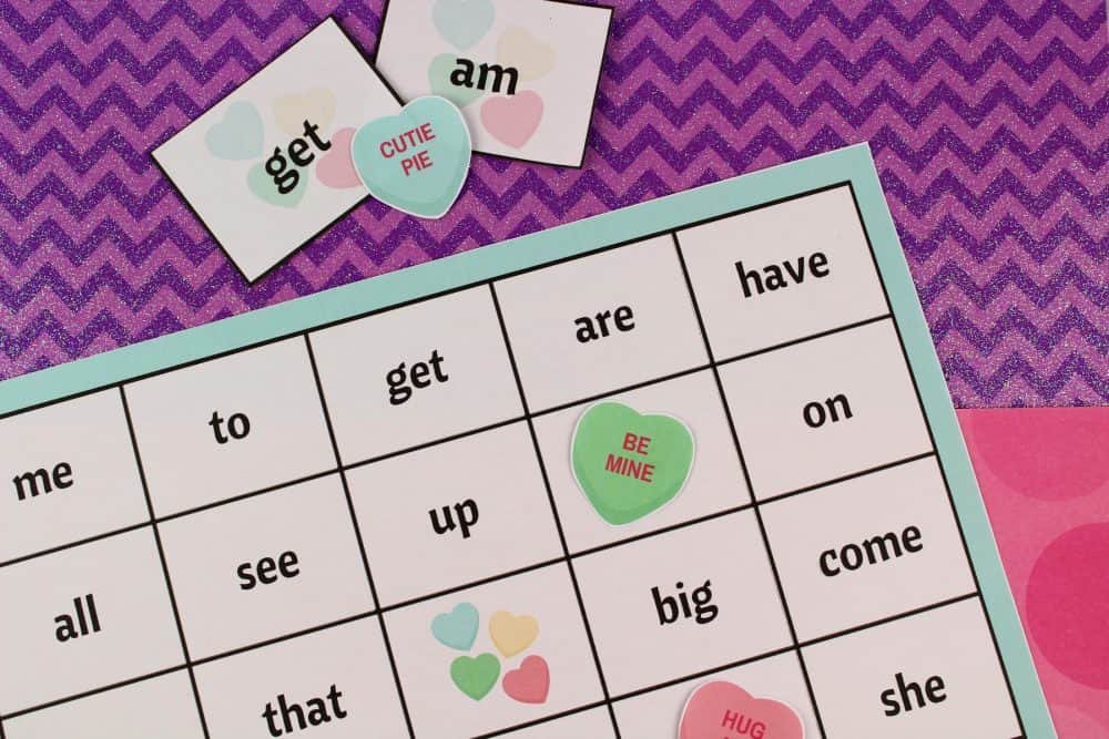 Valentine's Day Sight Word Bingo- Free Bingo Board Printable for Teachers