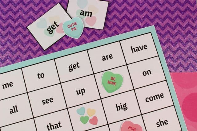 Valentine's Day Sight Word Bingo- Free Bingo Board Printable for Teachers