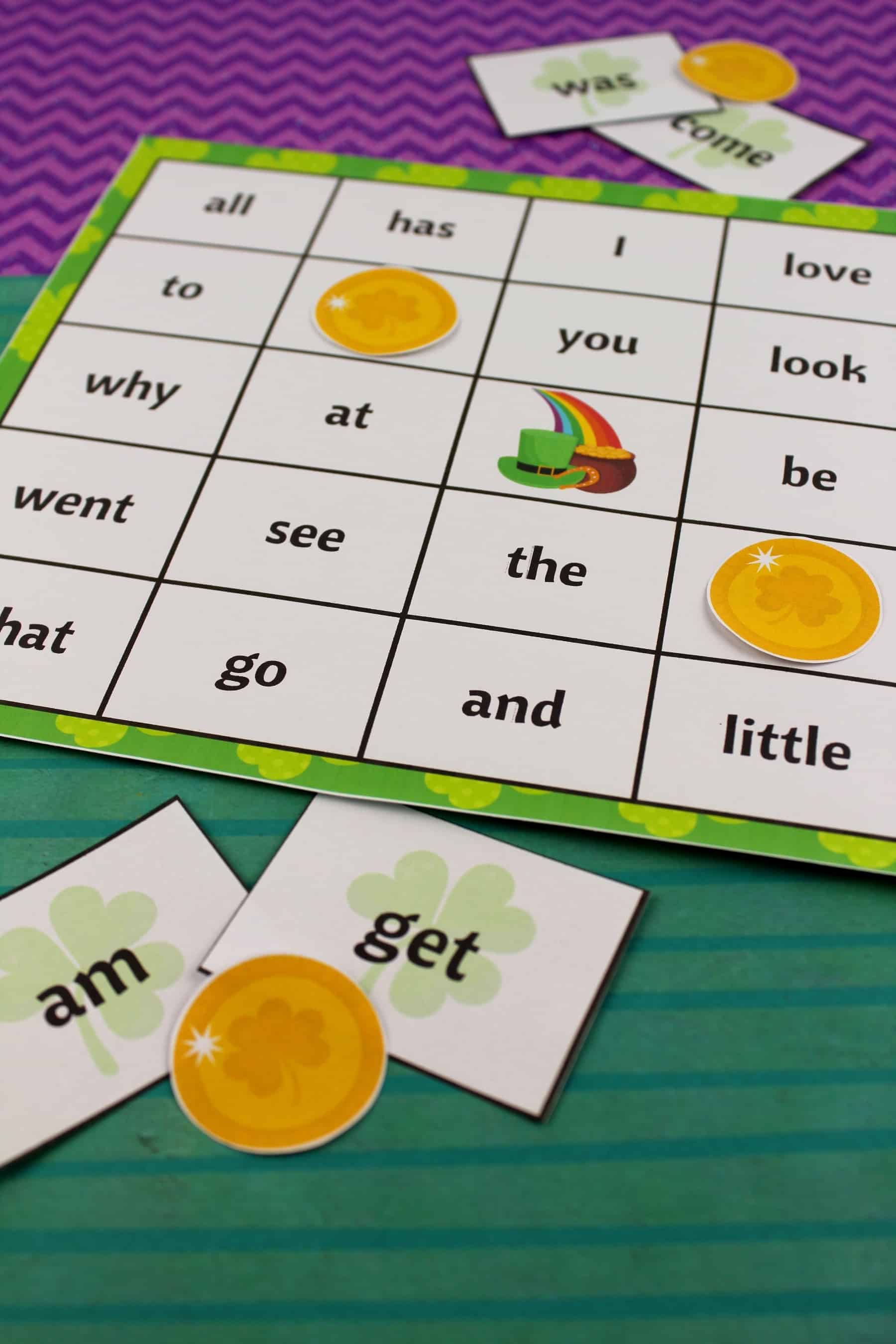 St. Patrick's Day Sight Word Bingo- 20 Free Sight Word Bingo Cards
