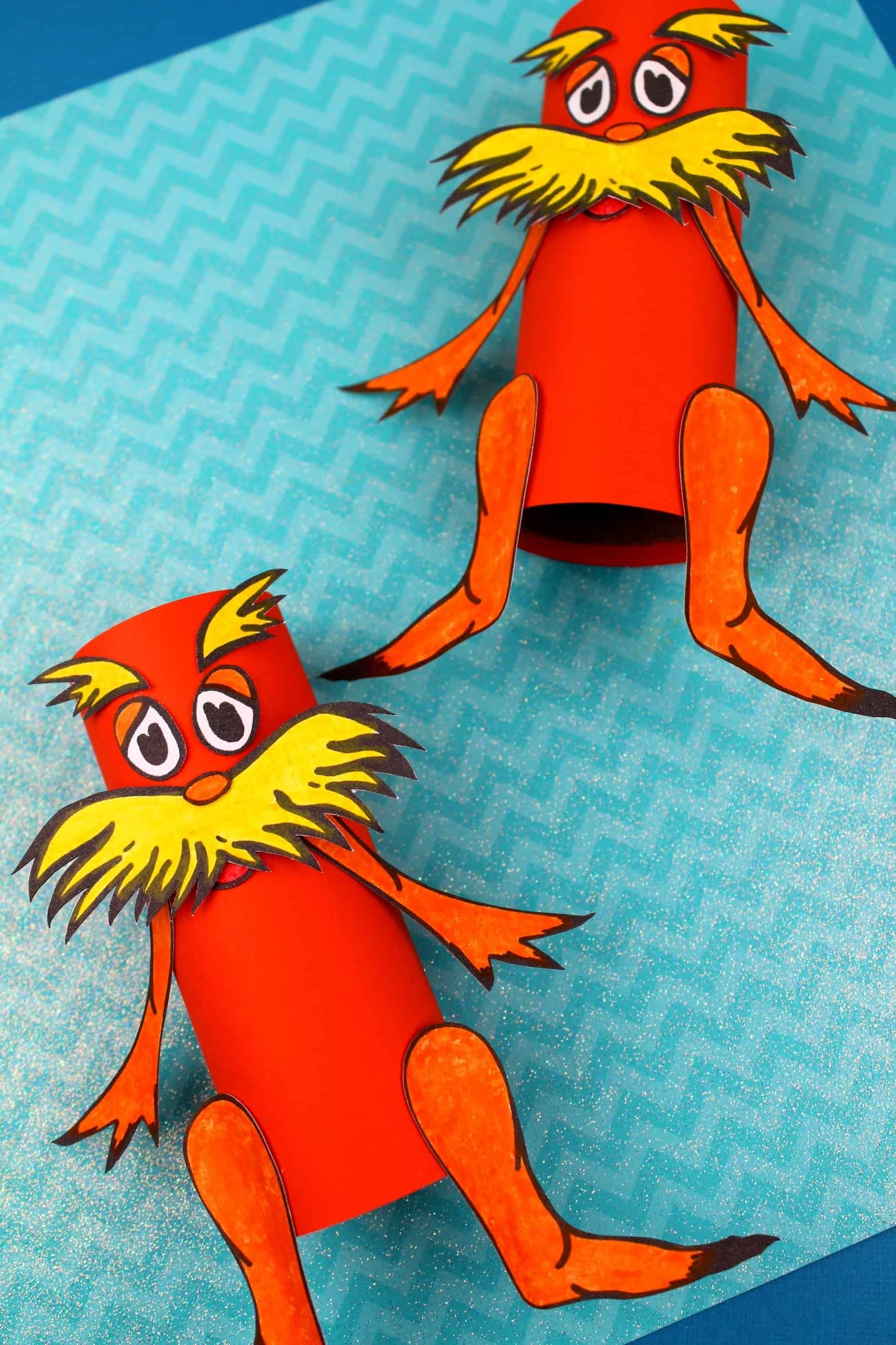 Dr Seuss Lorax Toilet Paper Roll Craft Free The Lorax Template Printable