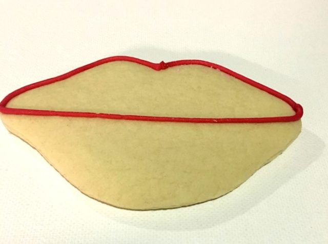 Valentine's Day Lip Shaped Sugar Cookies- Cut out Cookie Recipe