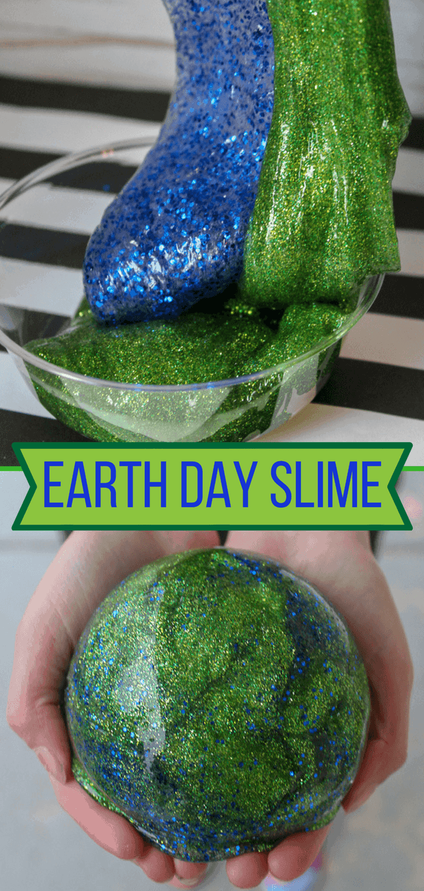 Earth Day Slime - Earth Day Slime Sensory Play Idea for Kids