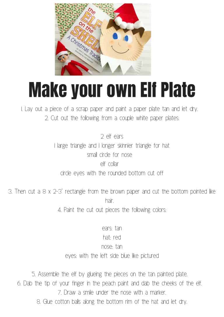 Elf on the Shelf Craft: Make your own Elf Plate - A Sparkle of Genius