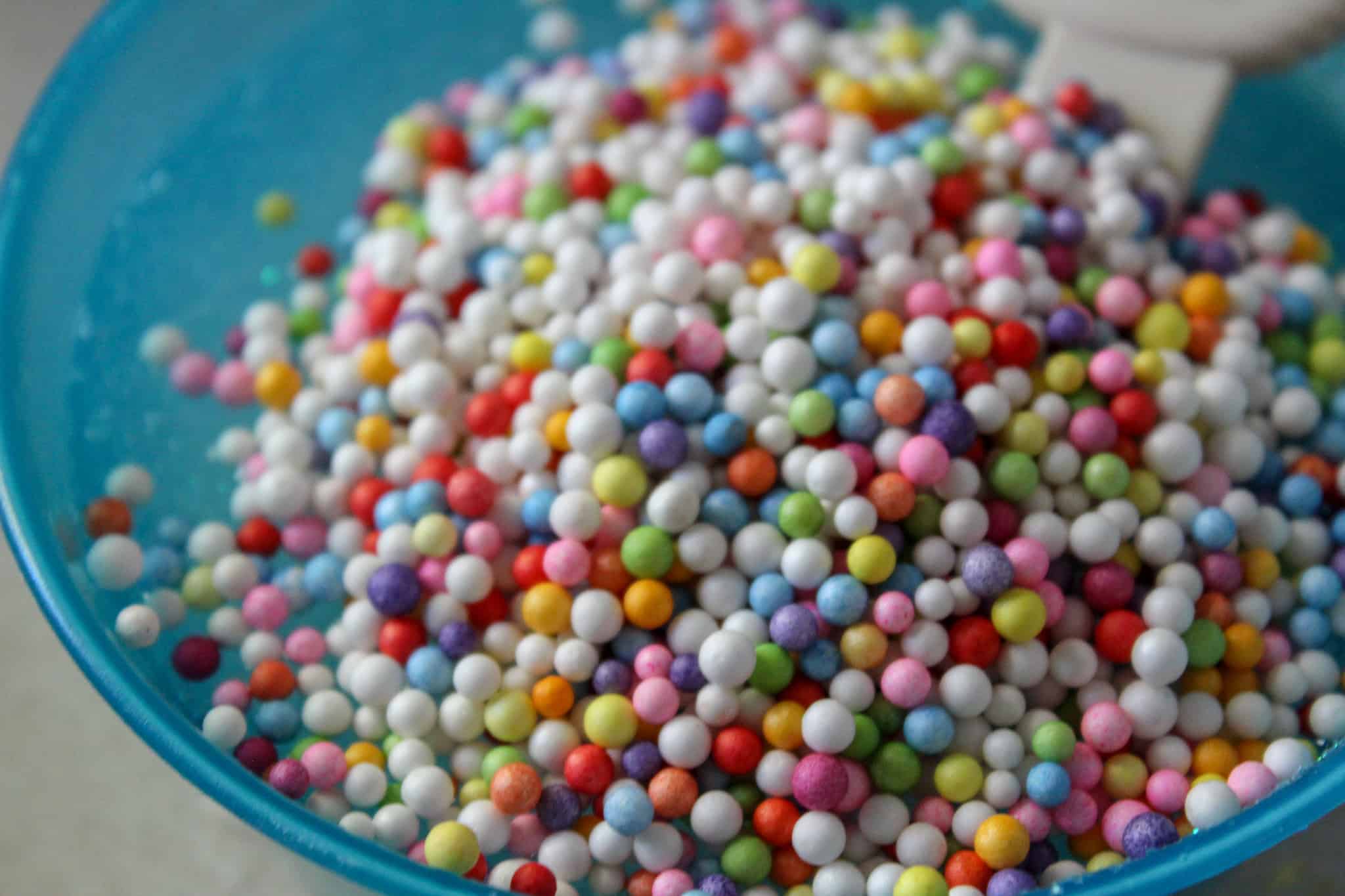 Crunchy Slime Recipe with Foam Beads | A Sparkle of Genius