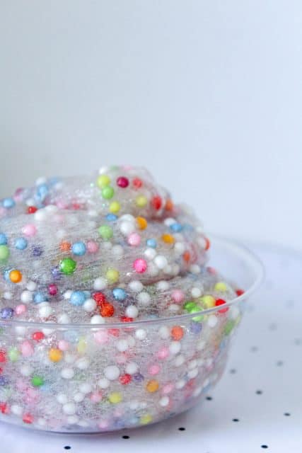 Crunchy Slime Recipe with Foam Beads | A Sparkle of Genius
