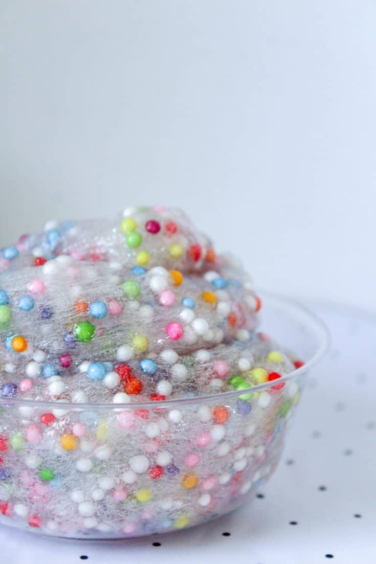 Crunchy Slime Recipe with Foam Beads | A Sparkle of Genius