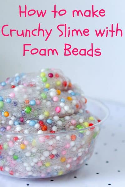 Crunchy Slime Recipe with Foam Beads | A Sparkle of Genius