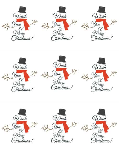 We wash you a merry Christmas Printable - A Sparkle of Genius