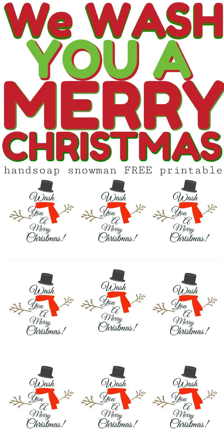 We wash you a merry Christmas Printable - A Sparkle of Genius