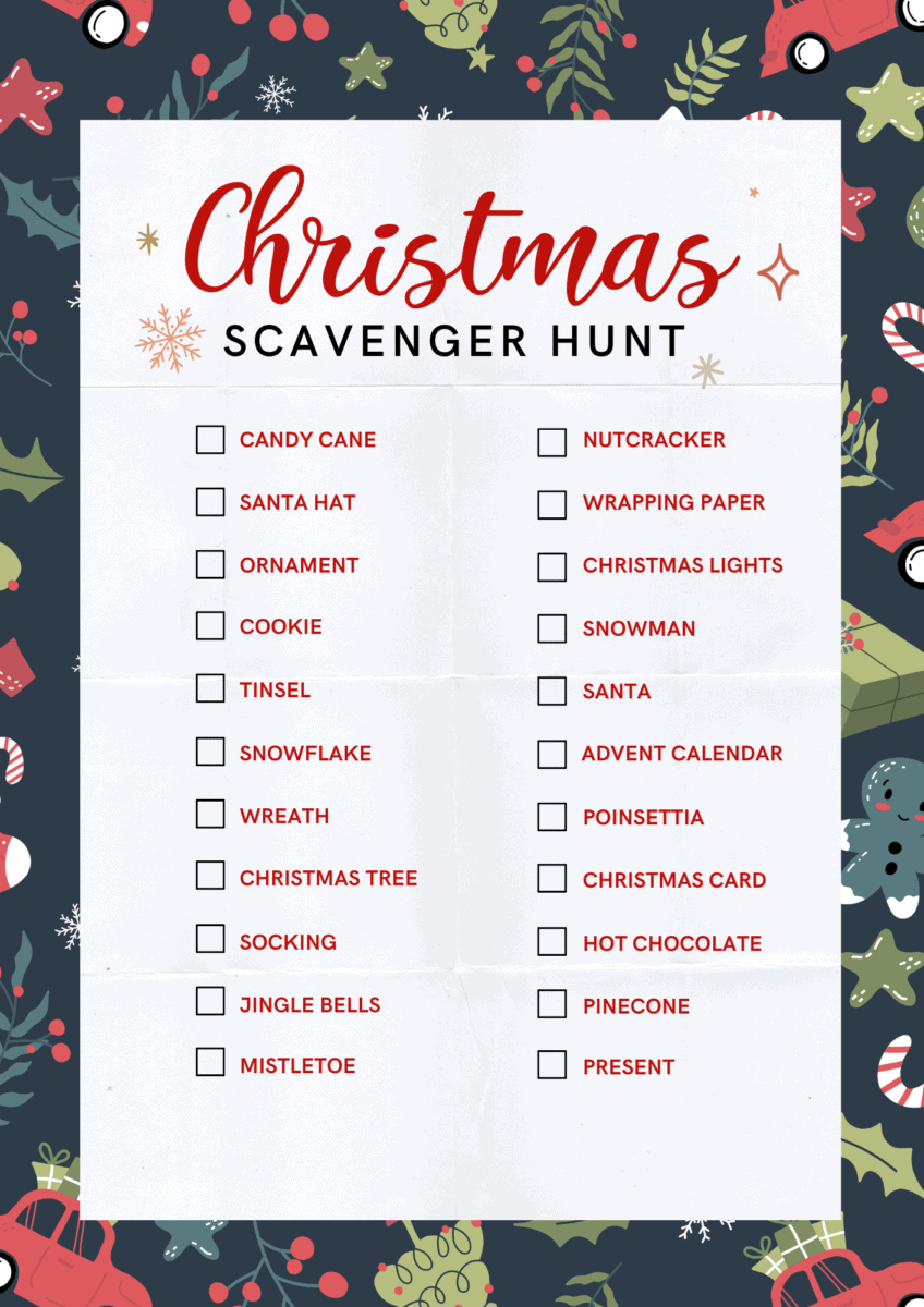 Christmas Scavenger Hunt Printable: Best for Kids - A Sparkle of Genius