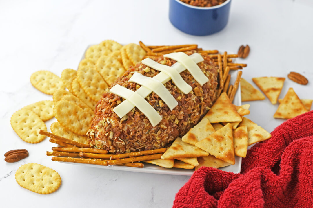 Football charcuterie board ideas for game day party - A Sparkle of Genius