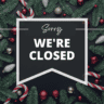 Free printable closed for christmas sign template - A Sparkle of Genius