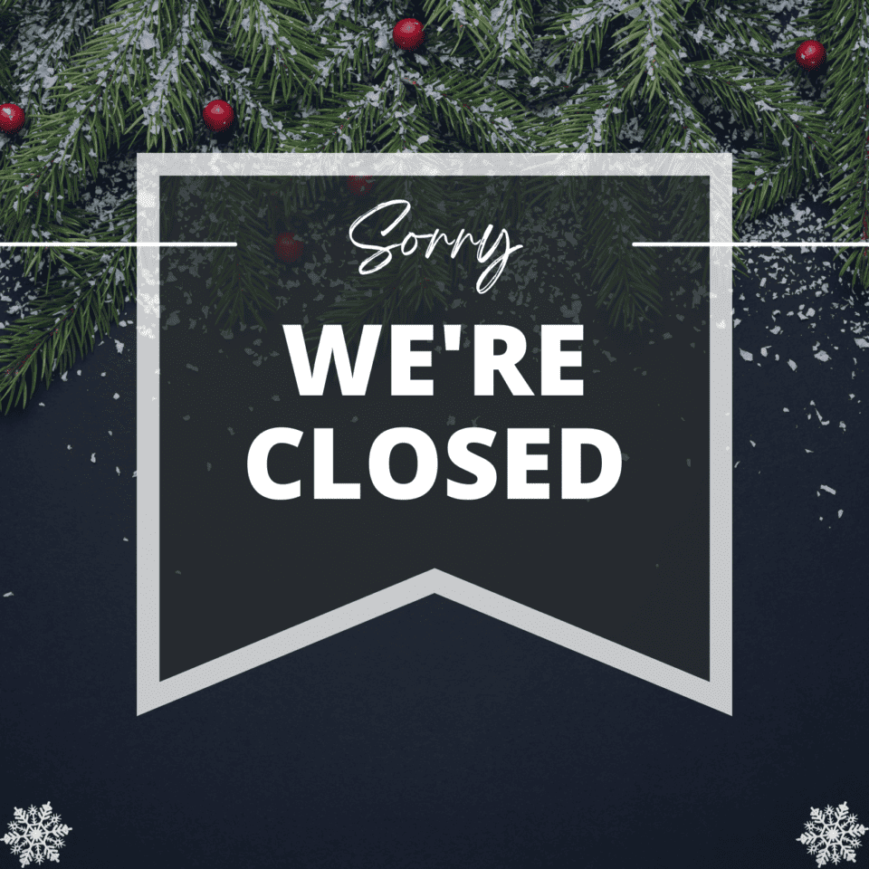 Free printable closed for christmas sign template - A Sparkle of Genius