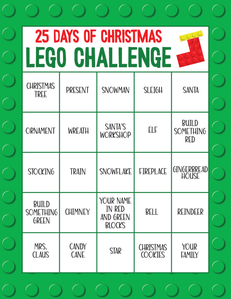 Printable lego challenge cards (Free printables) - A Sparkle of Genius