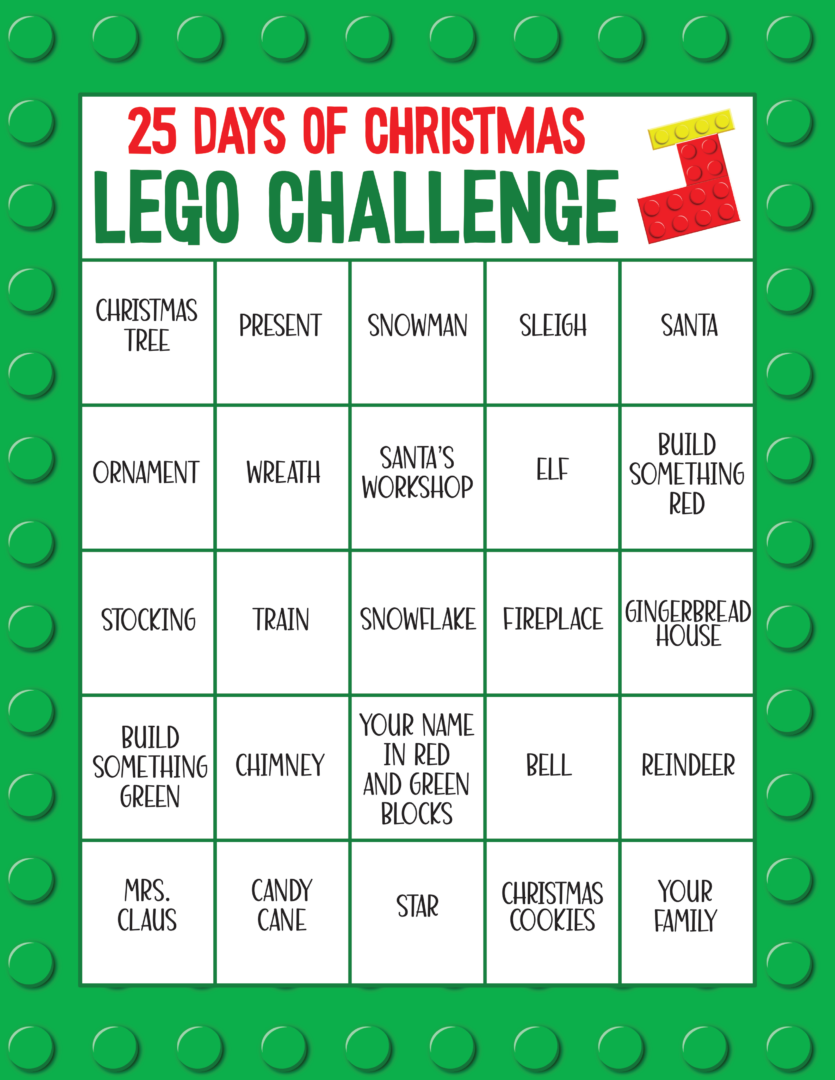 Printable lego challenge cards (Free printables) - A Sparkle of Genius