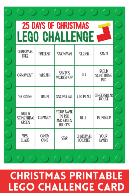 Printable lego challenge cards (Free printables) - A Sparkle of Genius