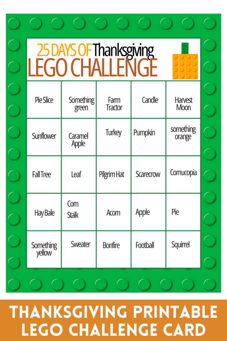 Printable lego challenge cards (Free printables) - A Sparkle of Genius