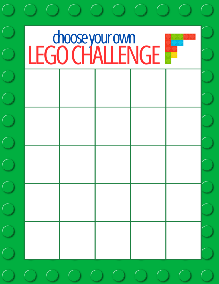 Printable lego challenge cards (Free printables) - A Sparkle of Genius
