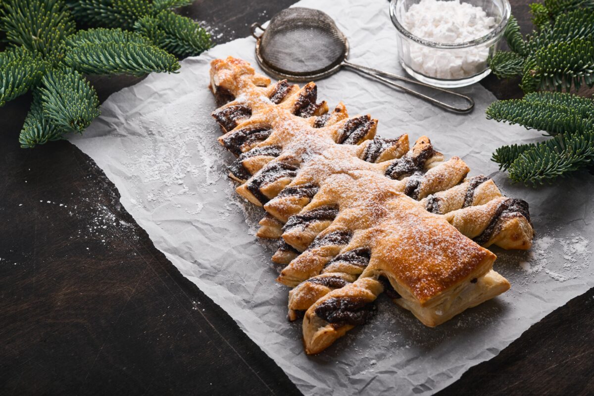 Christmas Tree Pastry Recipe with Nutella Filling