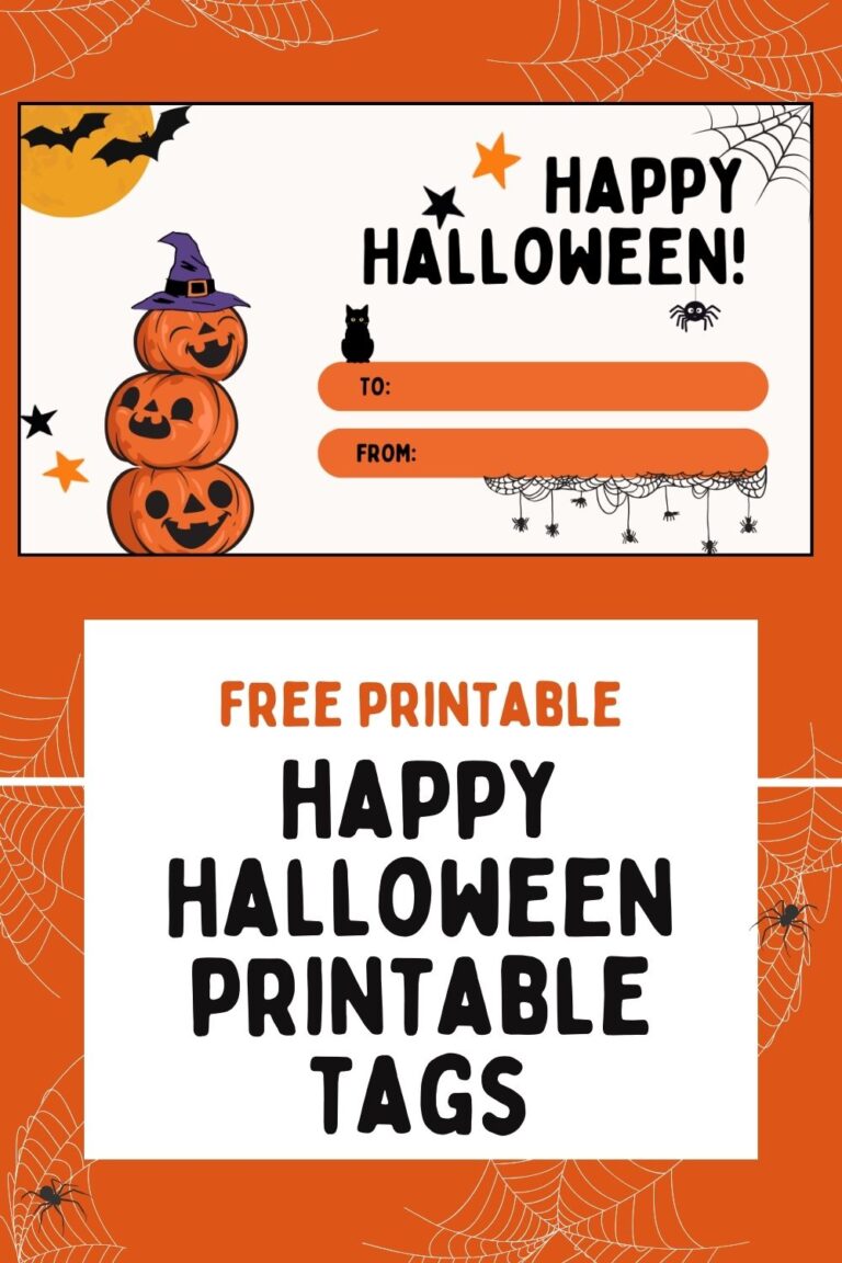 Happy Halloween Printable Tags (free tag for gifts) - A Sparkle of Genius