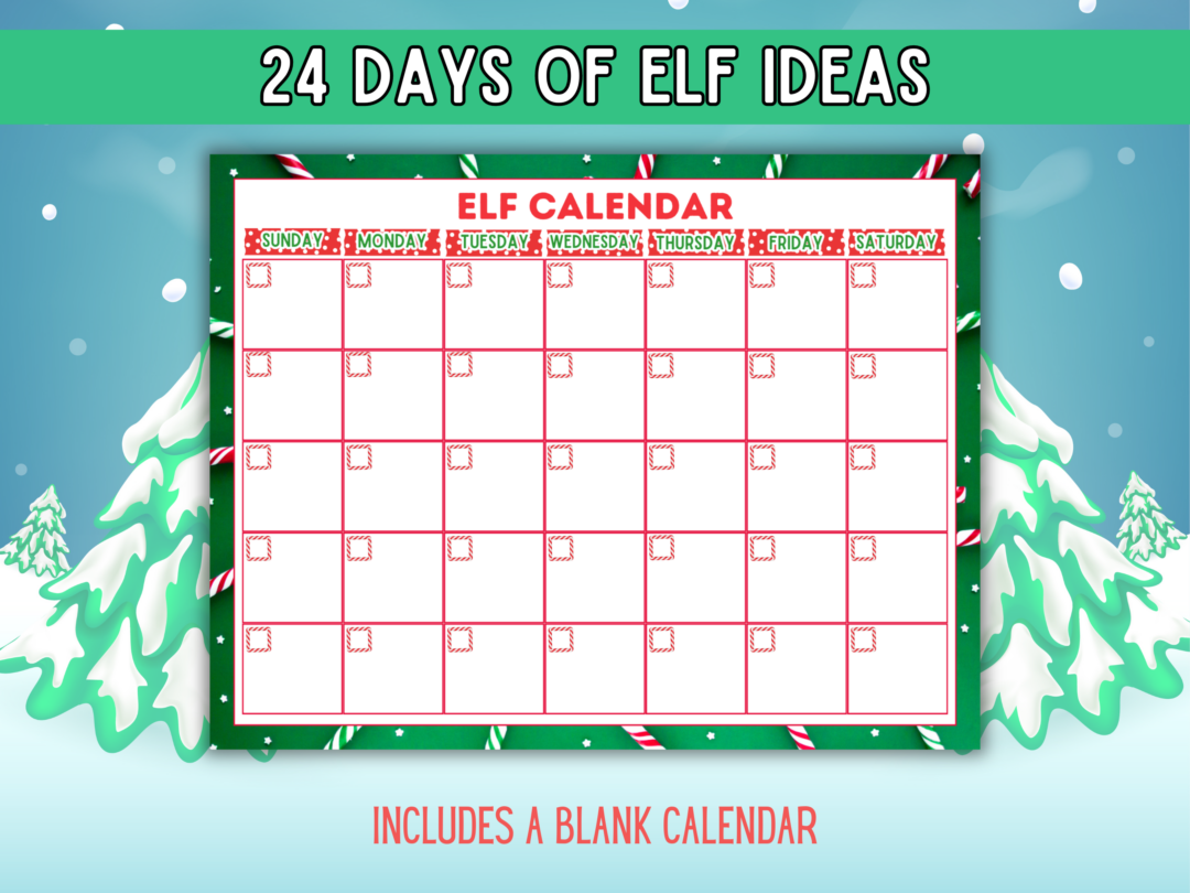 24 Days of Elf Ideas Calendar - A Sparkle of Genius