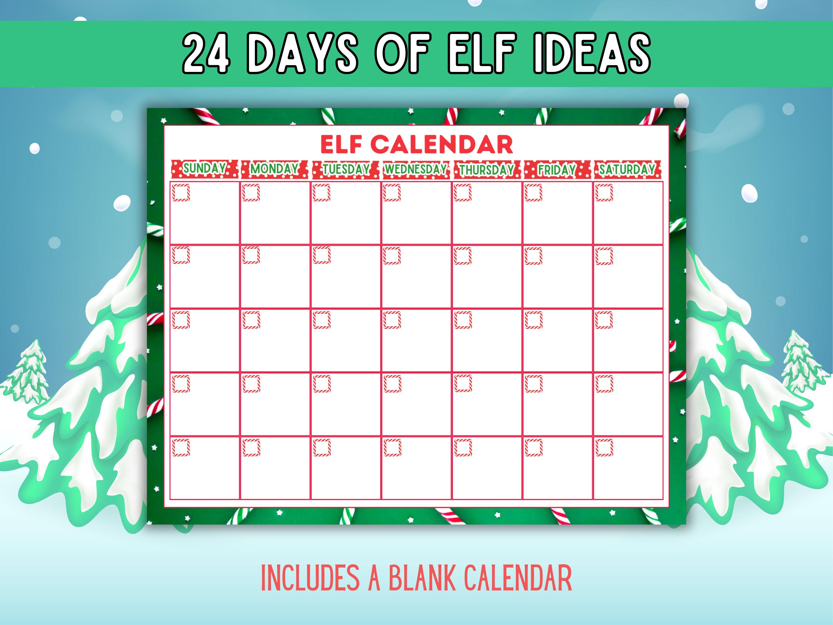 24 Days of Elf Ideas Calendar - A Sparkle of Genius