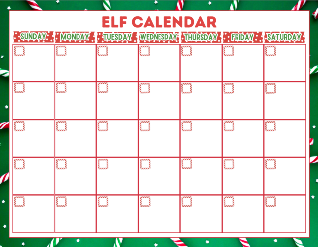 24 Days of Elf Ideas Calendar - A Sparkle of Genius