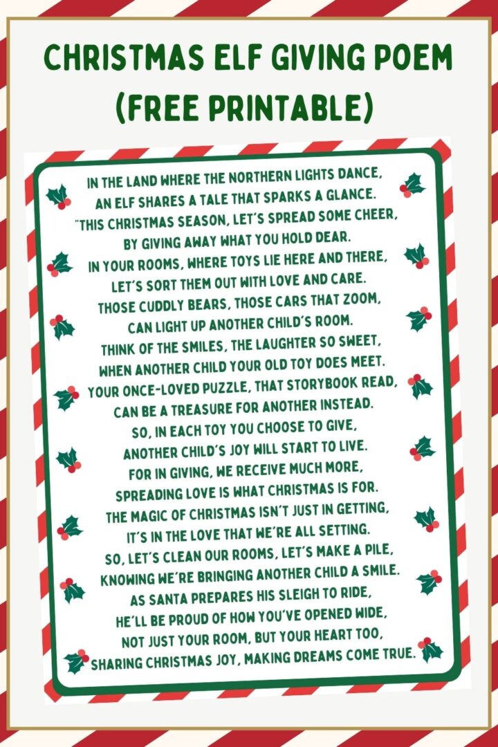 Christmas Elf Giving Poem - A Sparkle of Genius