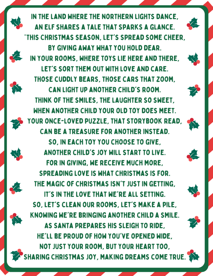 Christmas Elf Giving Poem - A Sparkle of Genius