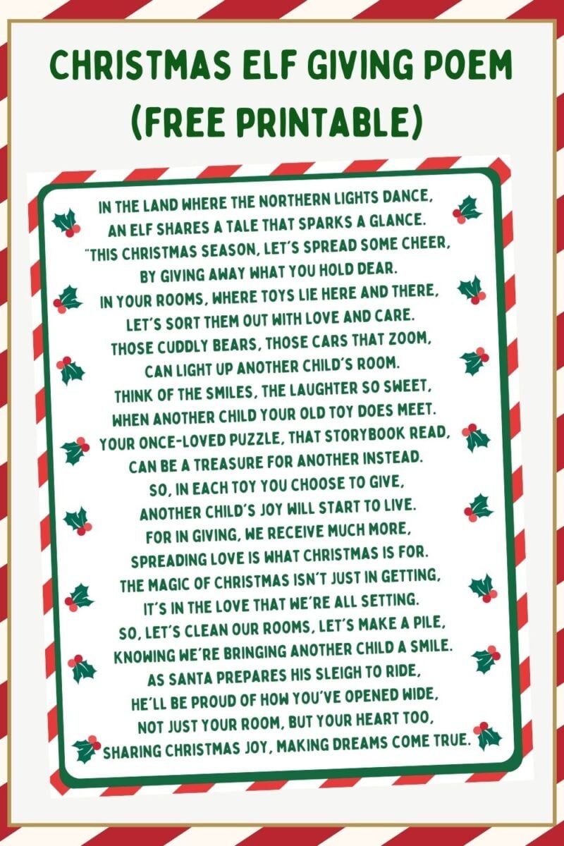 Christmas Elf Giving Poem - A Sparkle of Genius