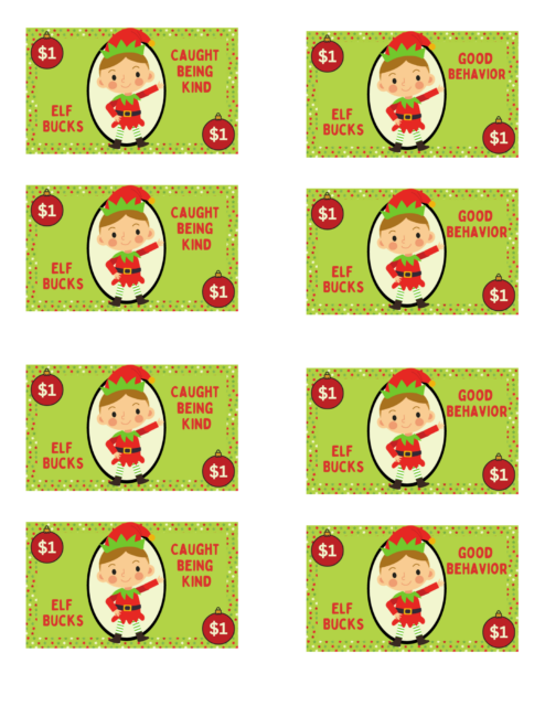 Good Behavior Elf Bucks - A Sparkle of Genius