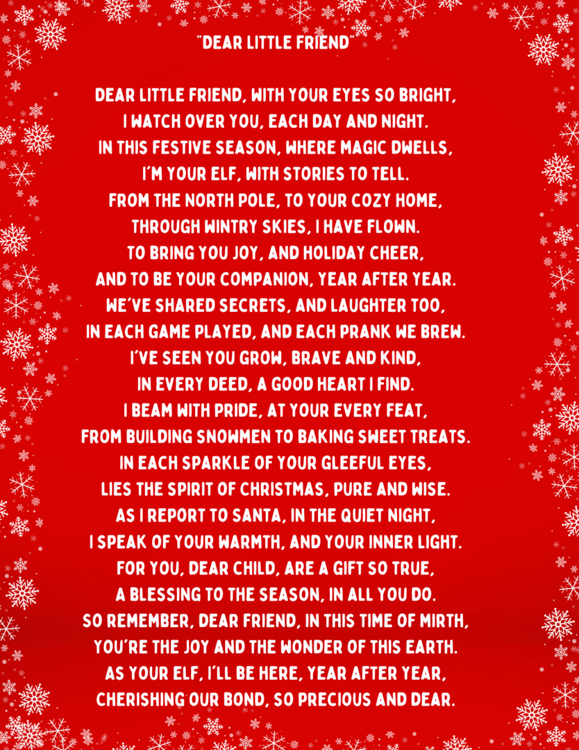 8 Elf on the shelf Poems - A Sparkle of Genius