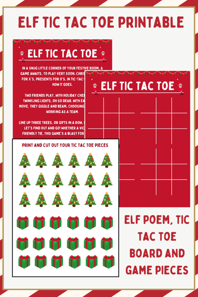 Elf Tic Tac Toe Printable - A Sparkle of Genius
