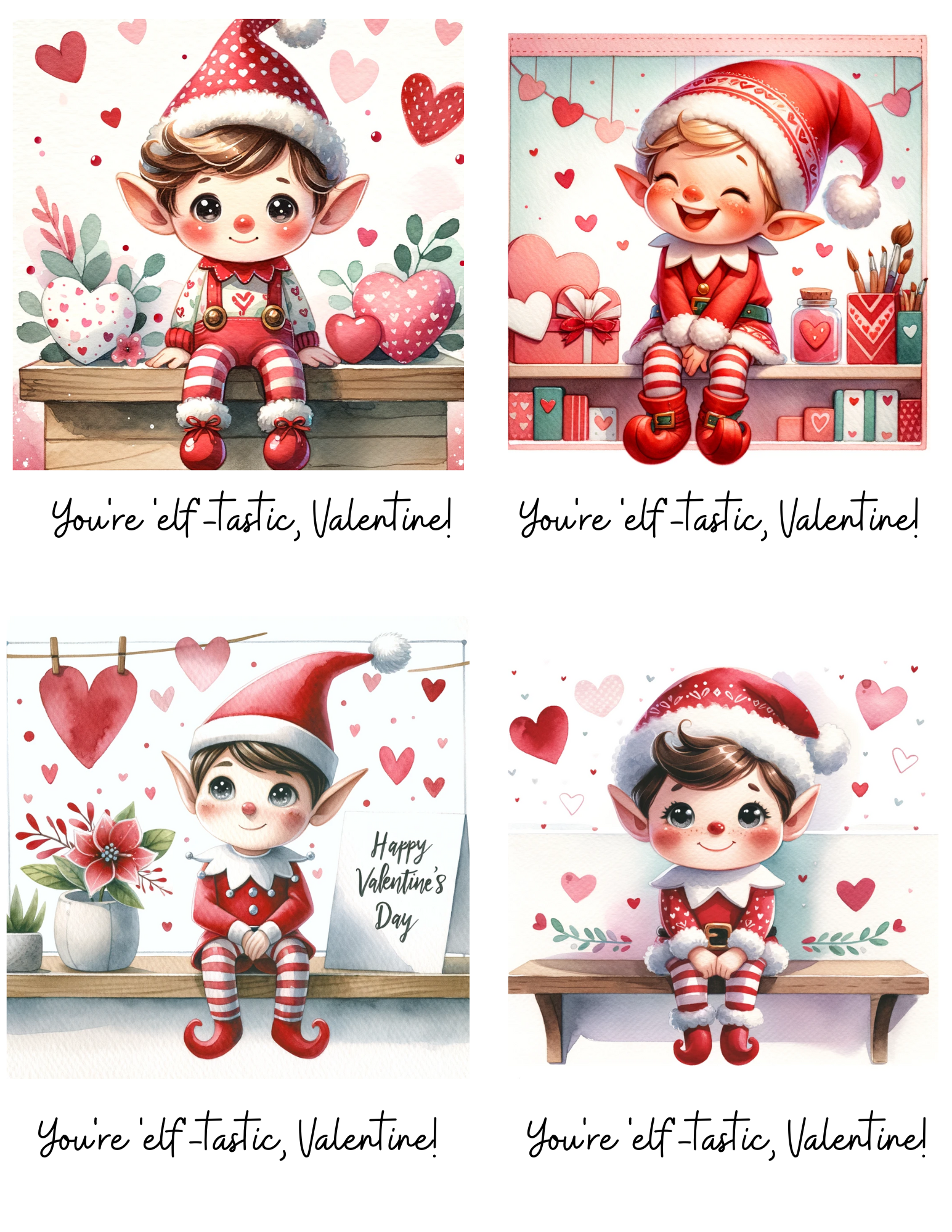 Elf Printable Valentine - A Sparkle of Genius