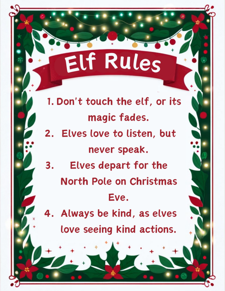 Elf Rules Free Printable A Sparkle Of Genius elf-rules-free-printable-a-sparkle-of-genius