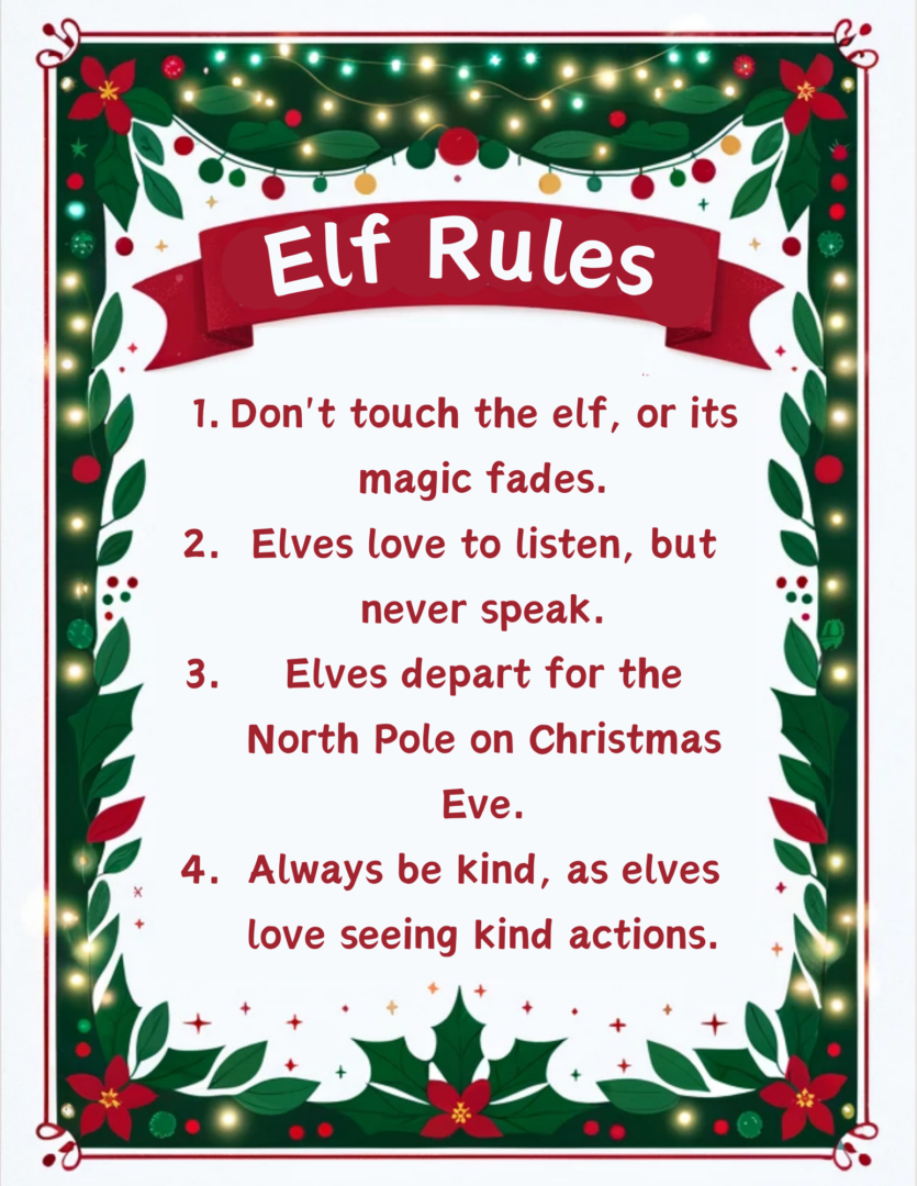 Elf Rules: Free Printable - A Sparkle of Genius