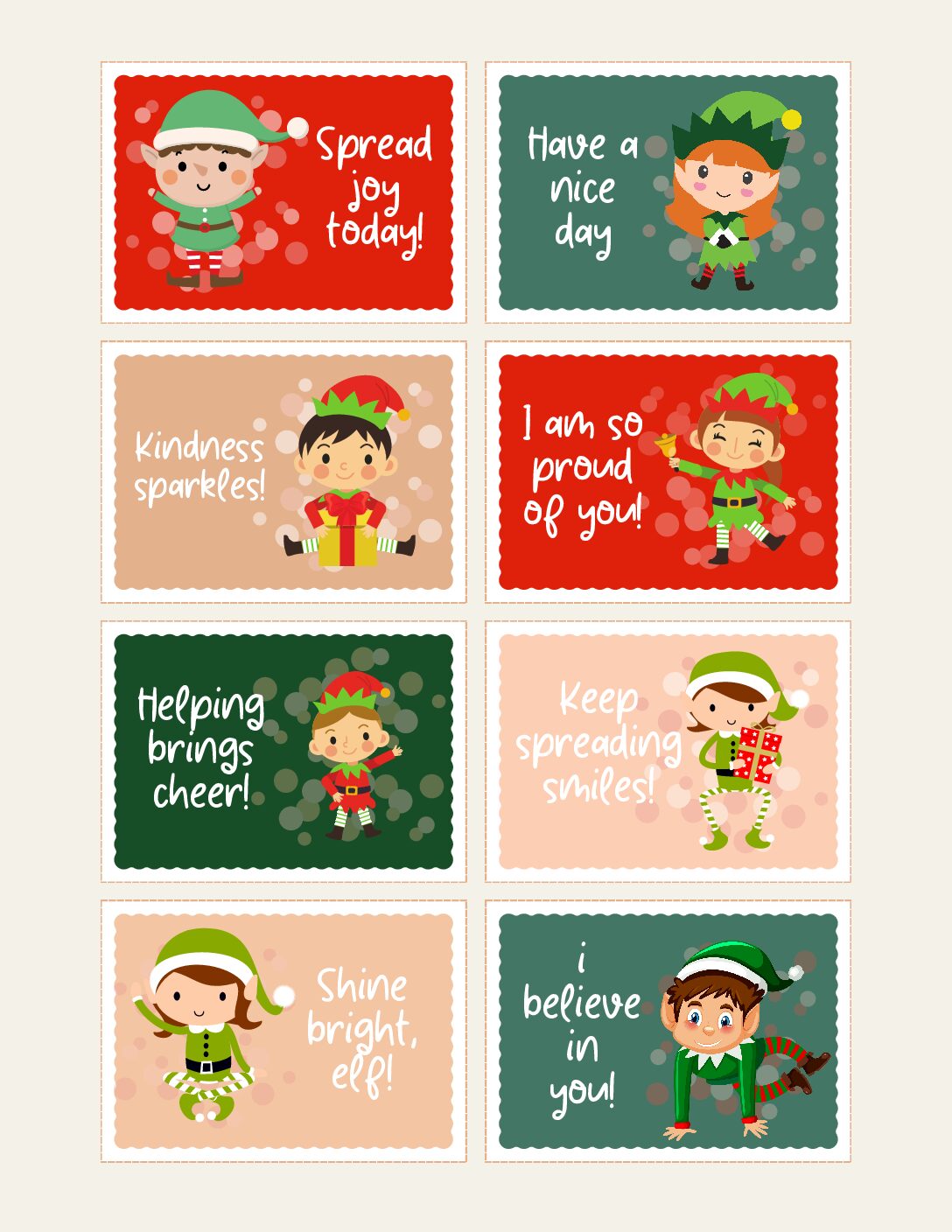 Elf Lunch Box Notes: Free Printable - A Sparkle of Genius